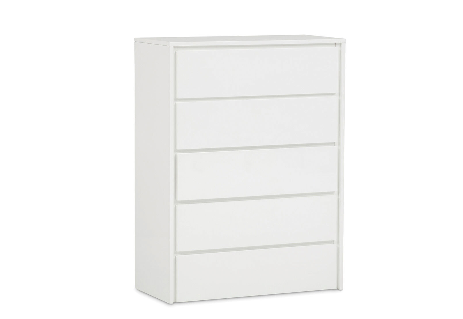WHITE CALISTO 5 Drawer Tall Chest