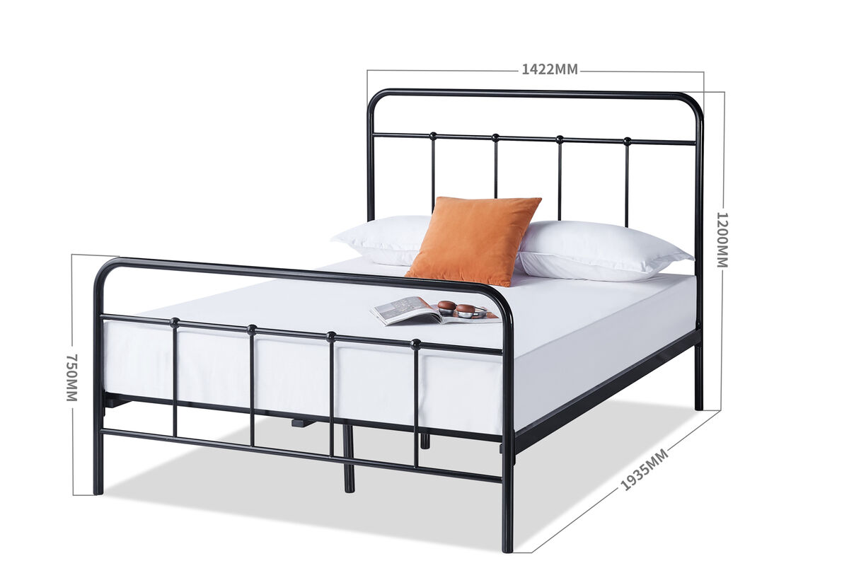 BLACK BRONTI Double Bed