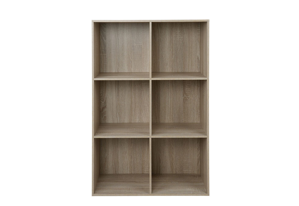 NATURAL HUFF 6 Cube Bookshelf