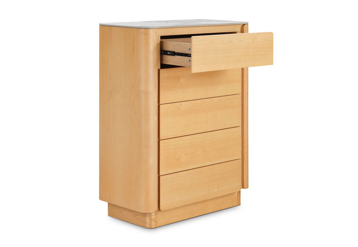NATURAL WHITE VINCENTIO Tall Chest