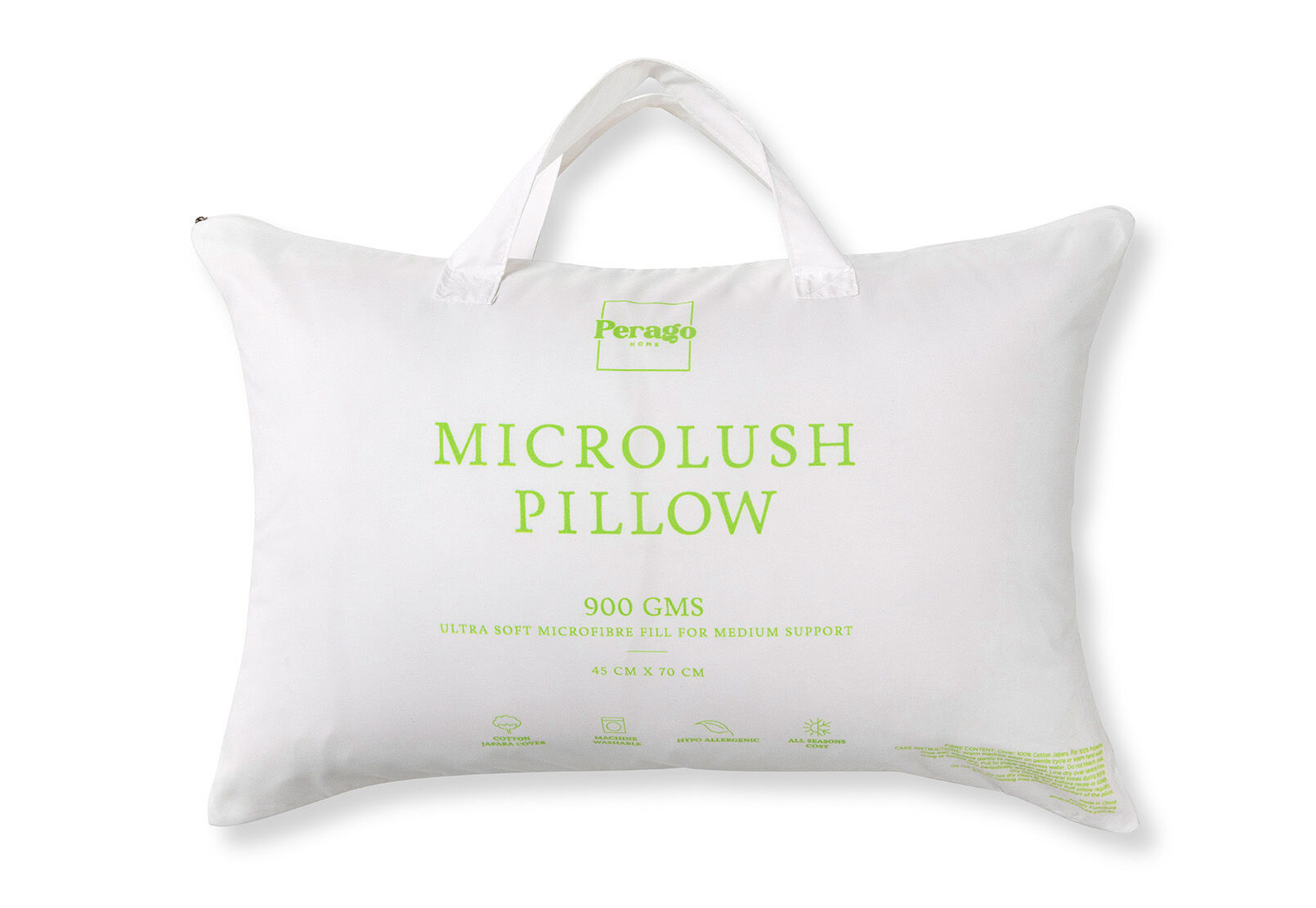 WHITE PERAGO HOME MICROLUSH Microlush Pillow 900 gsm 5 P/C
