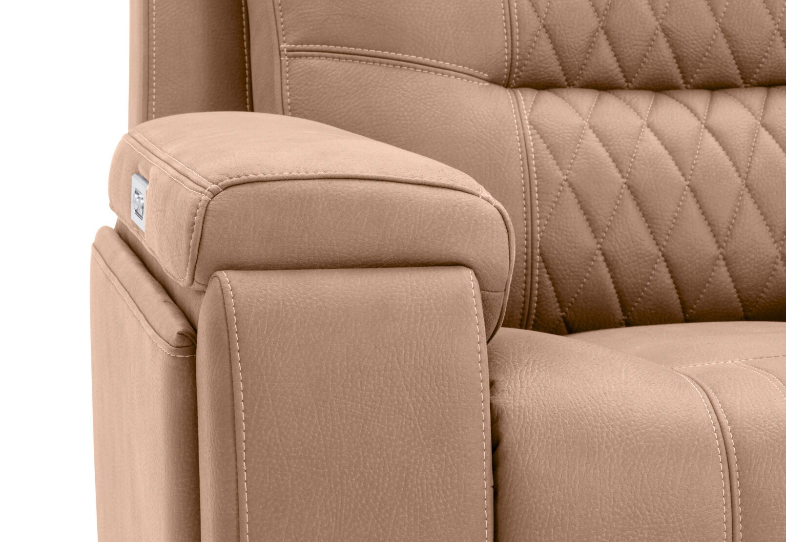 TAUPE AGASSI FABRIC Dual Electric Recliner