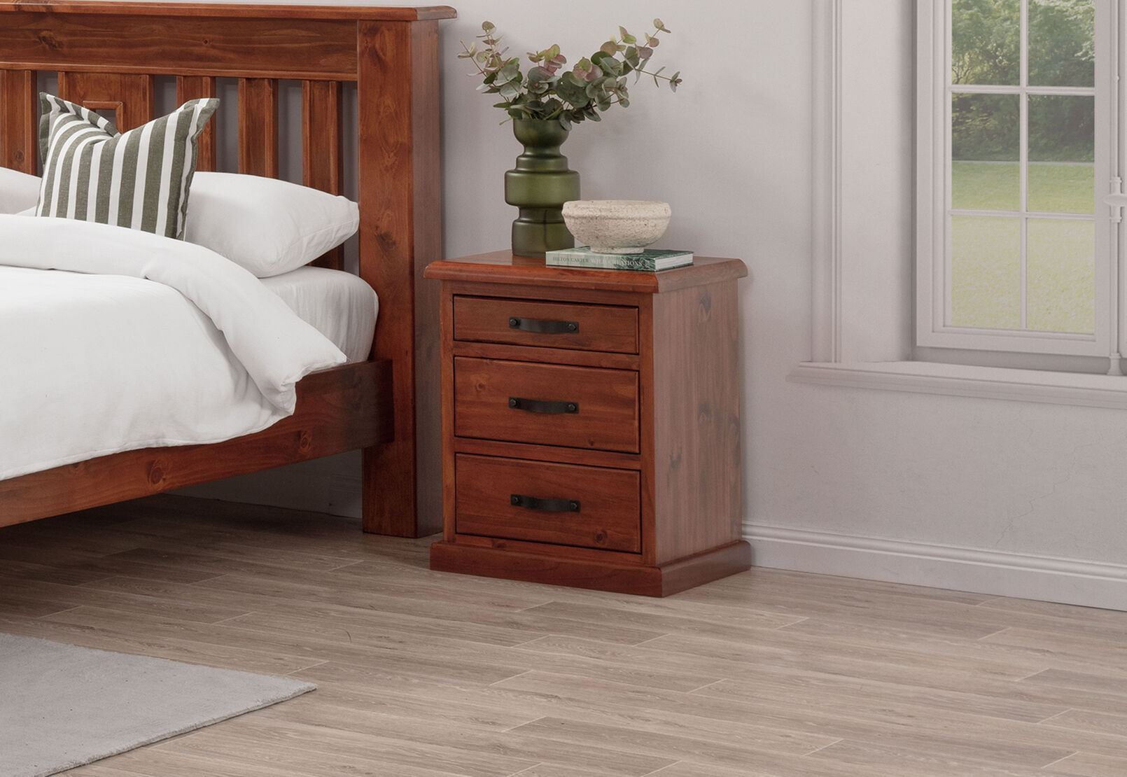 RUSTIC CALLAGHAN 3 Drawer Bedside