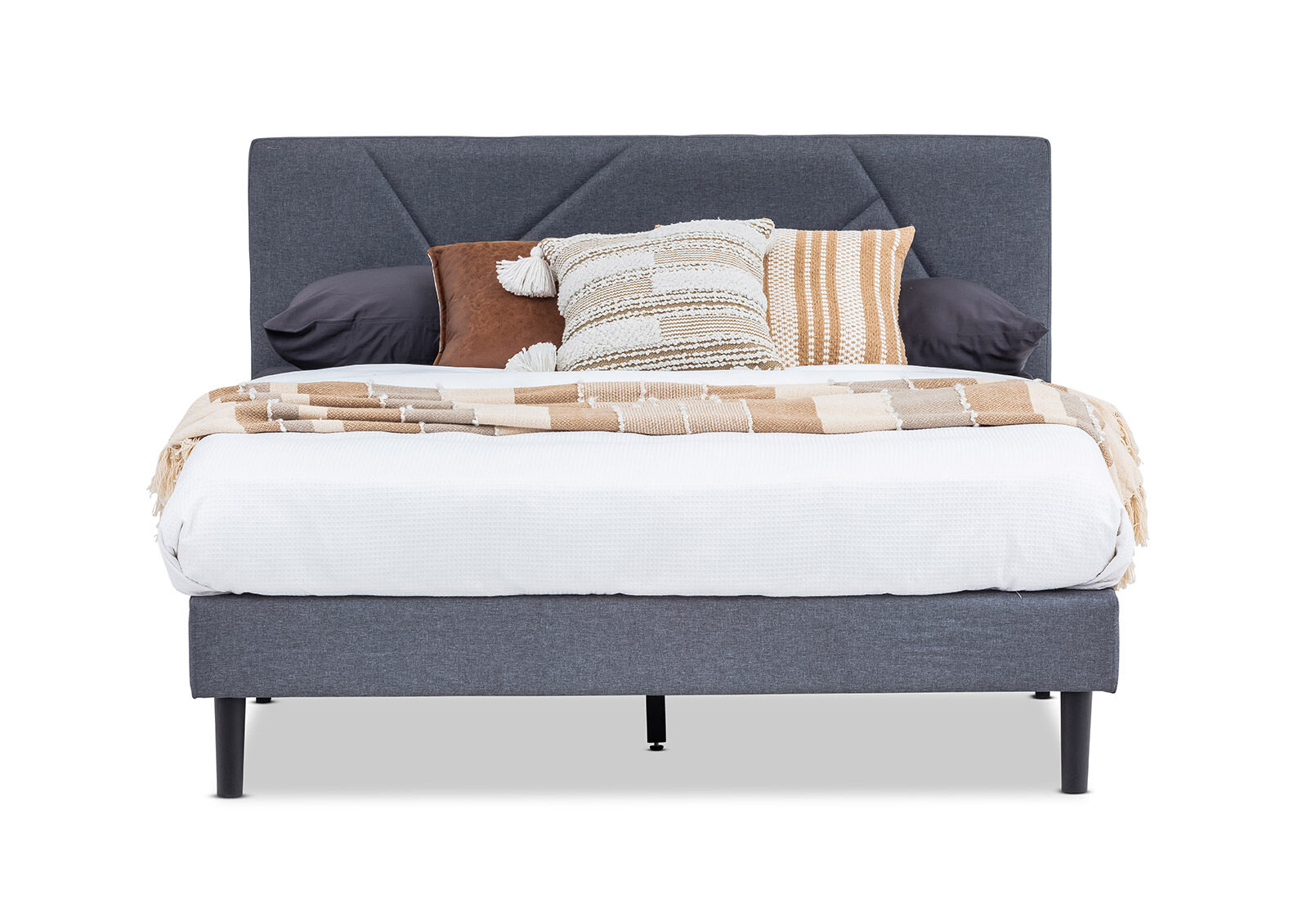 DARK GREY FRAZIER Dark Grey Double Bed