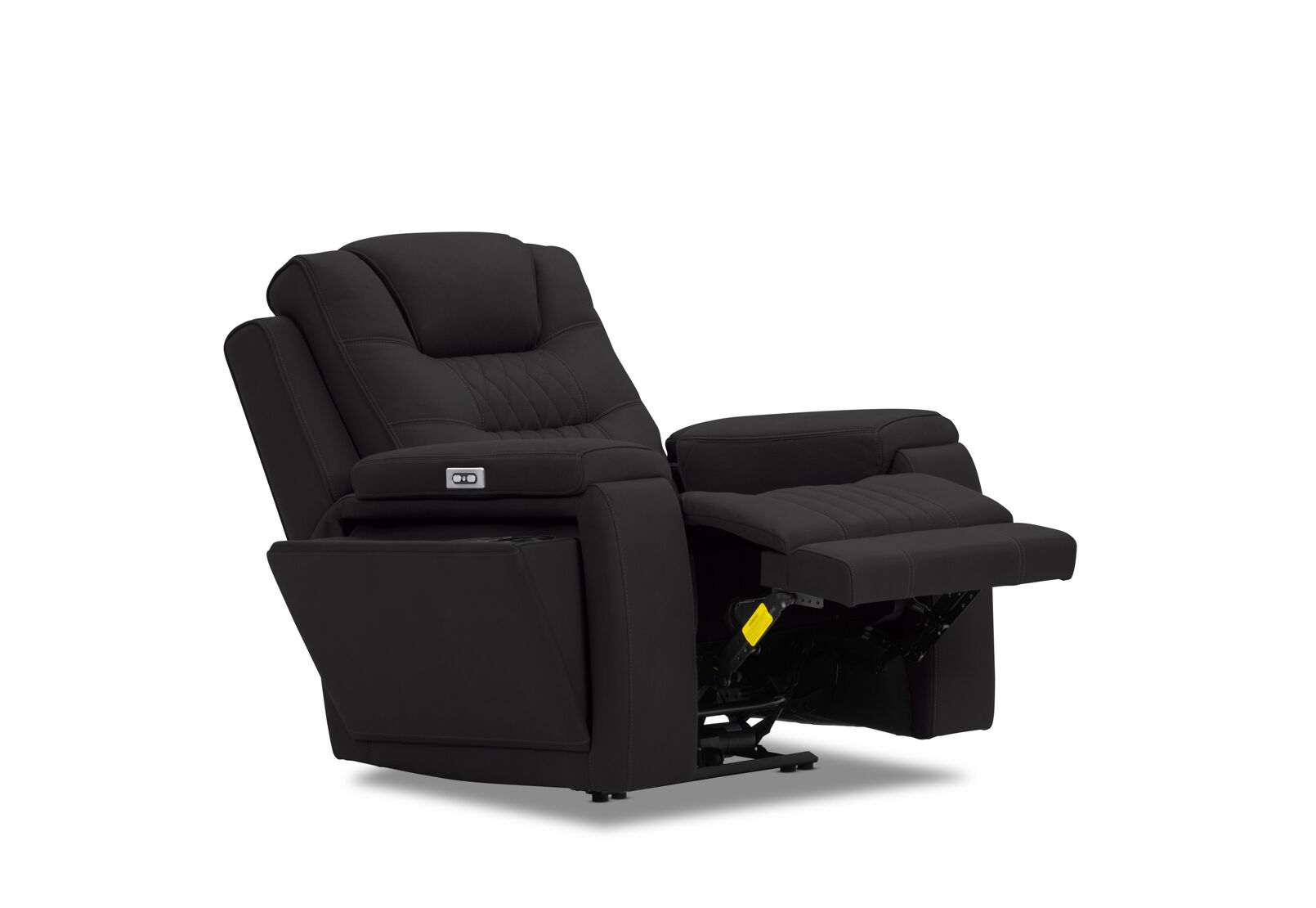 BLACK AGASSI FABRIC Dual Electric Recliner