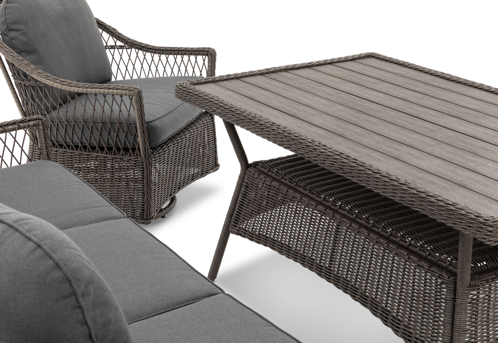 DARK GREY AVANI 5 Piece Outdoor Lounge Dining Setting