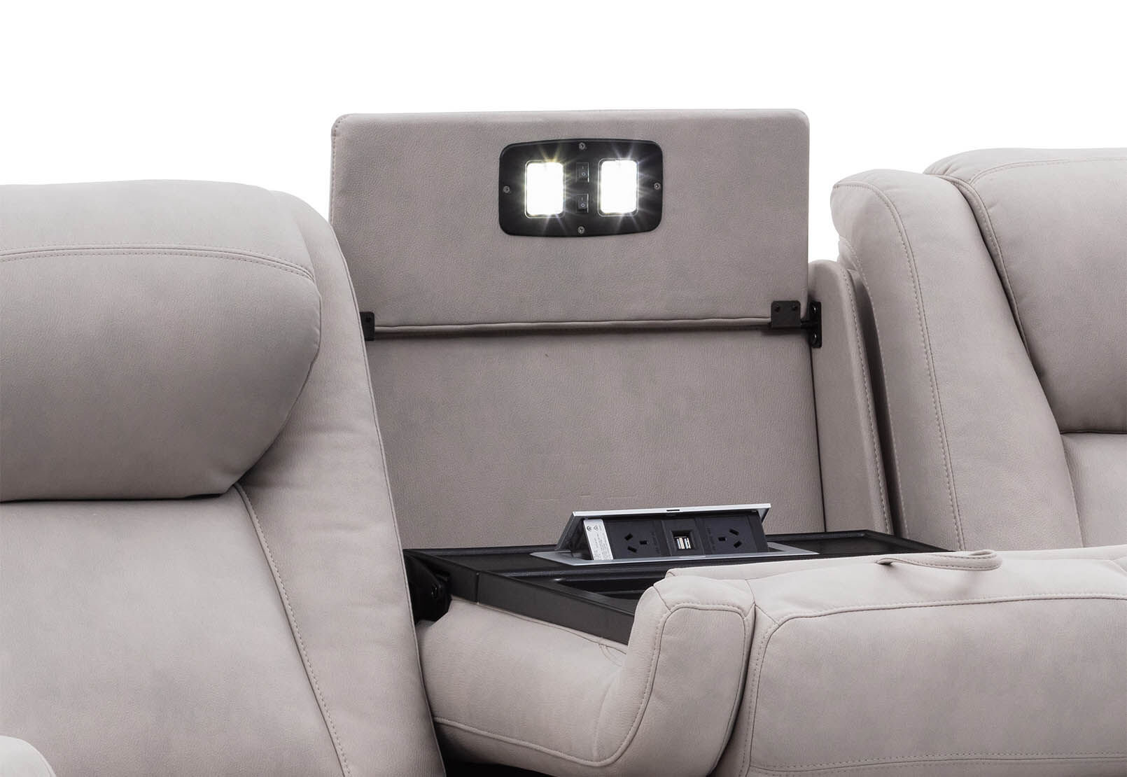 LIGHT GREY SENTINAL MK2 Fabric 3 Seater