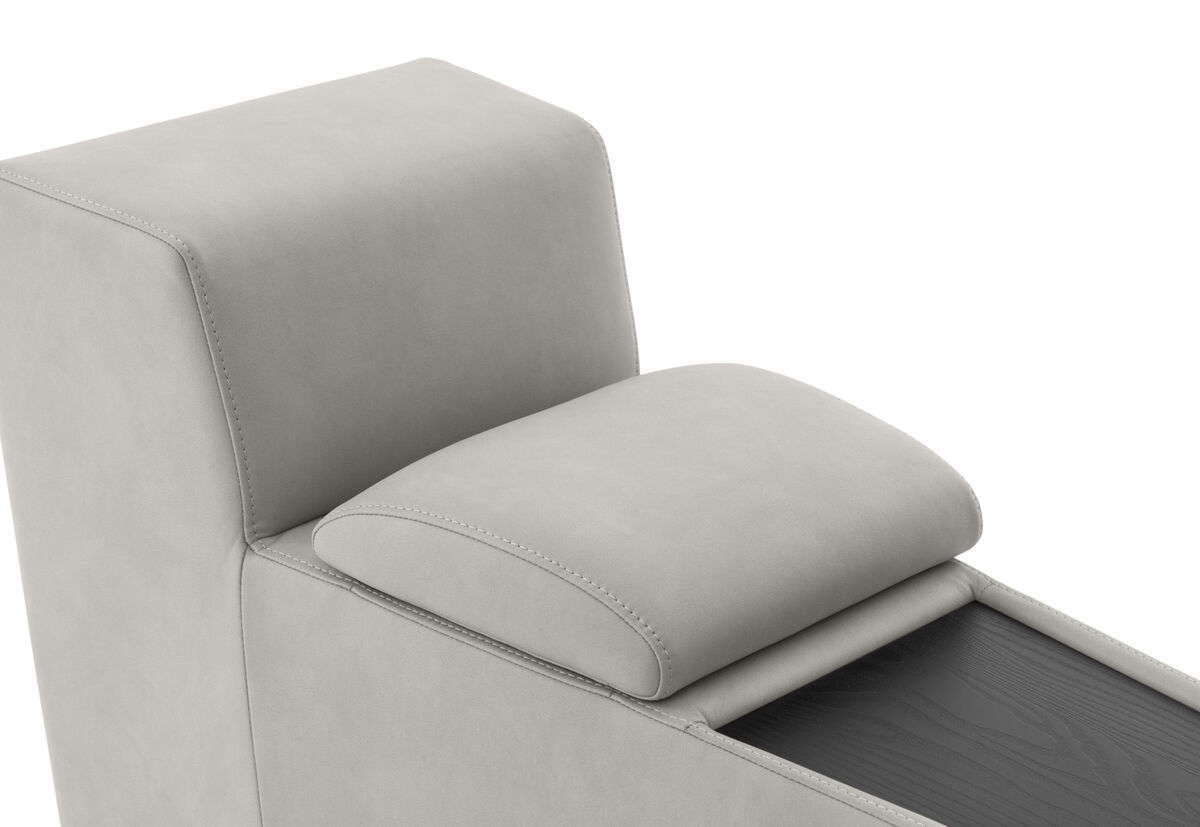 LIGHT GREY LEANDRO Wedge Storage Console