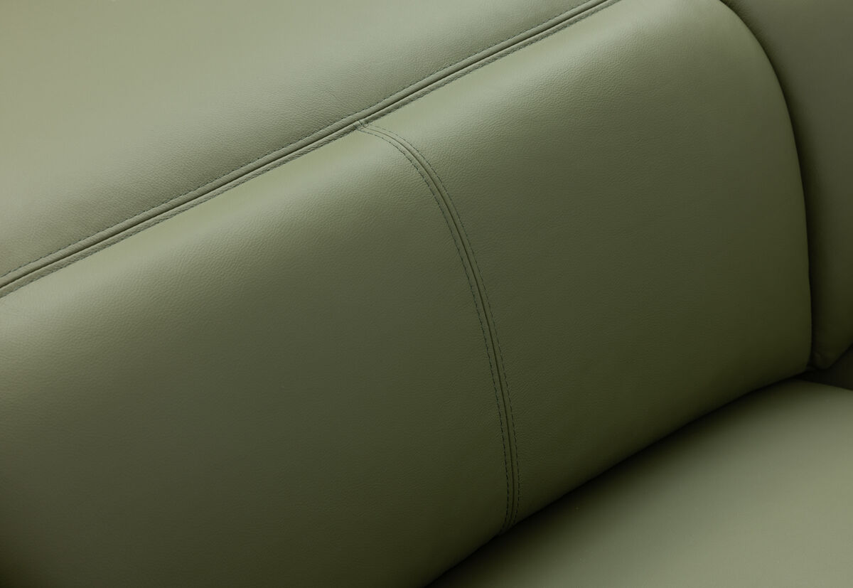 OLIVE SERAFINI LEATHER 3.5 Seater with 2 Inbuilt Electric Recliners