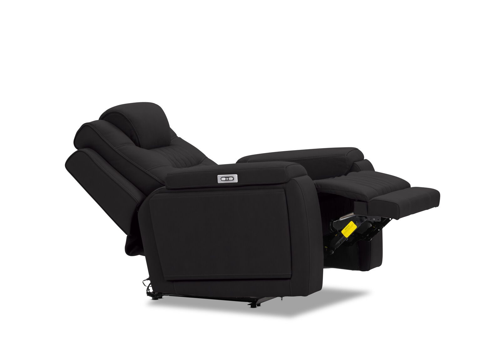 BLACK AGASSI FABRIC Dual Electric Recliner