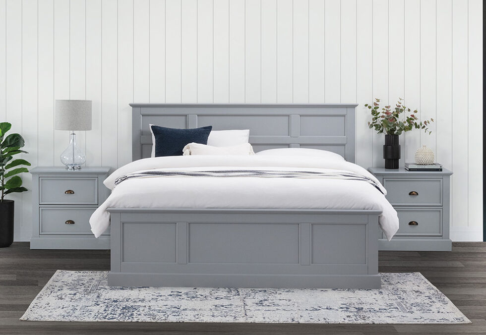 LIGHT GREY CHRYSTELLE Double Bed