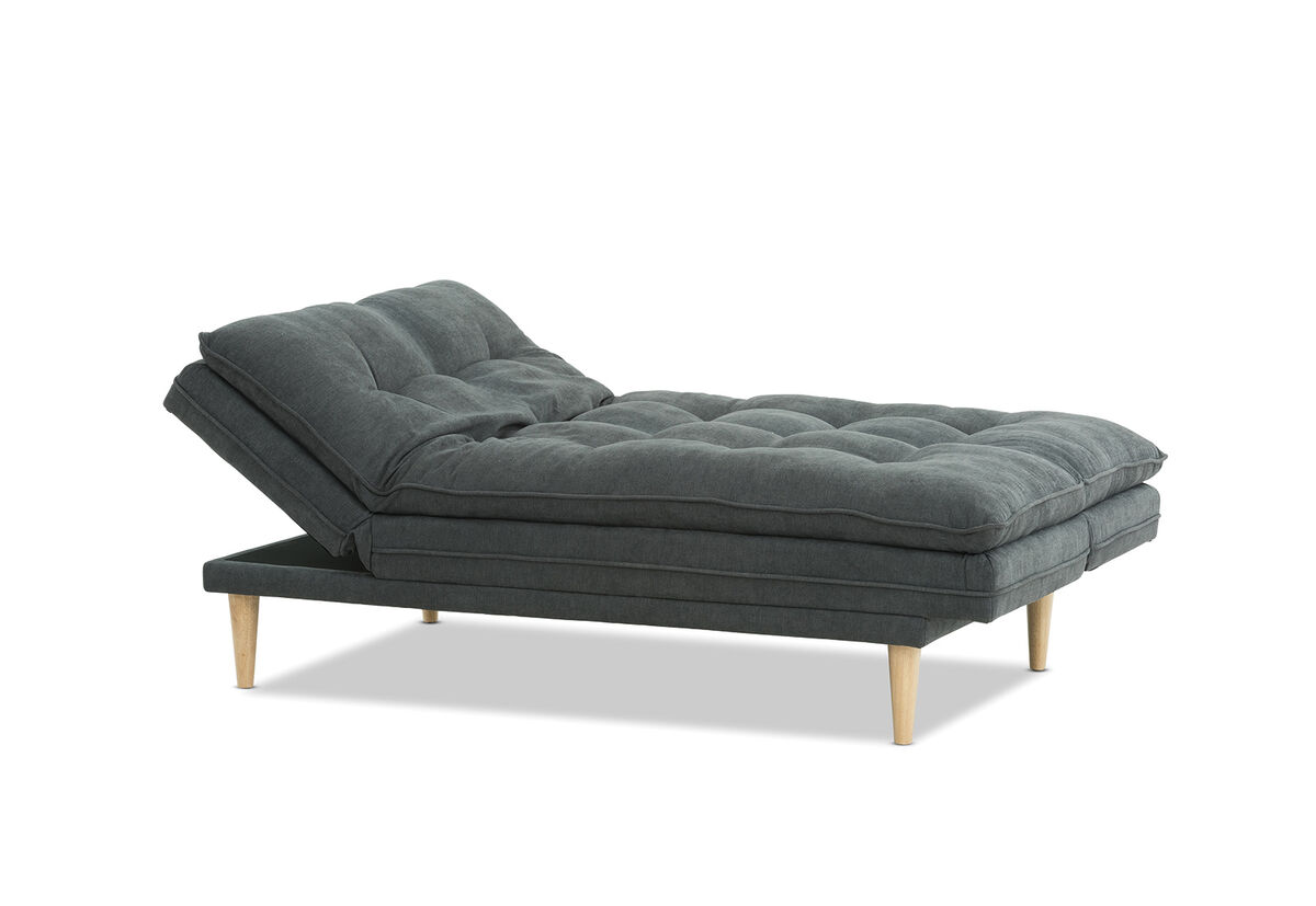 CHARCOAL BAILEY Fabric Click Clack Sofa Bed