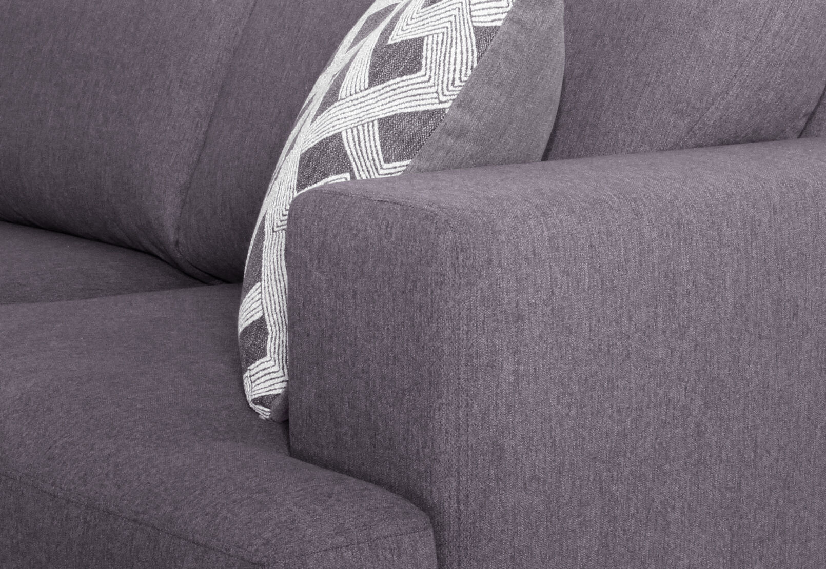 DARK GREY CALEY FABRIC 4 Seater Sofa with Left-Hand Facing Chaise