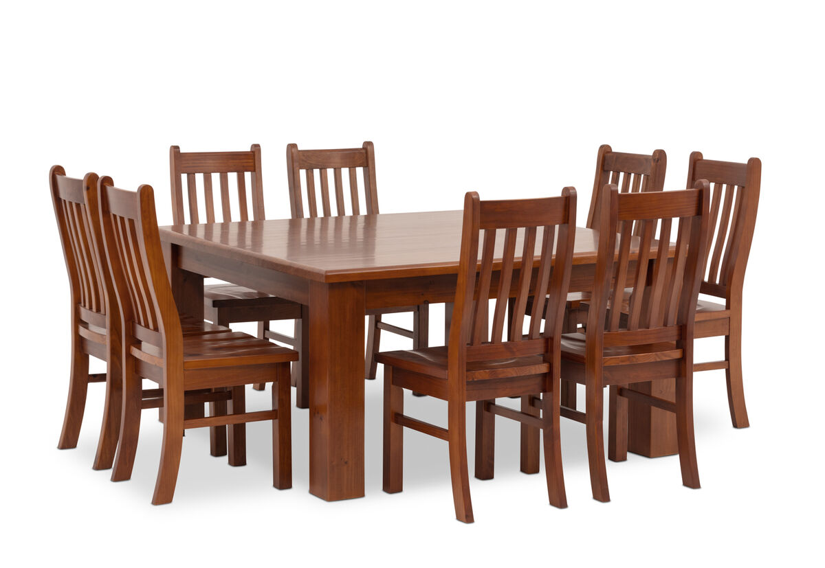 RUSTIC CALLAGHAN 9 Piece Square Dining Suite