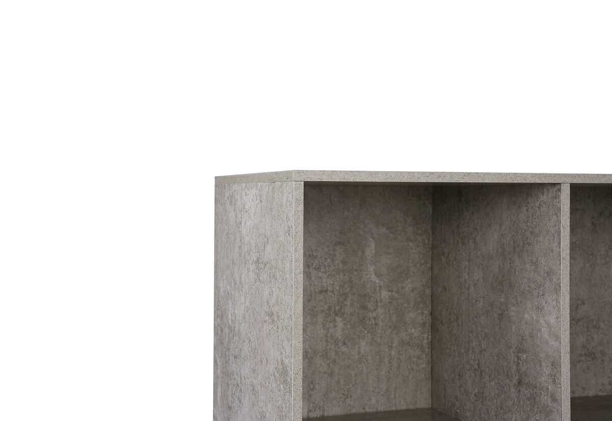 GREY HUFF 6 Cube Bookshelf