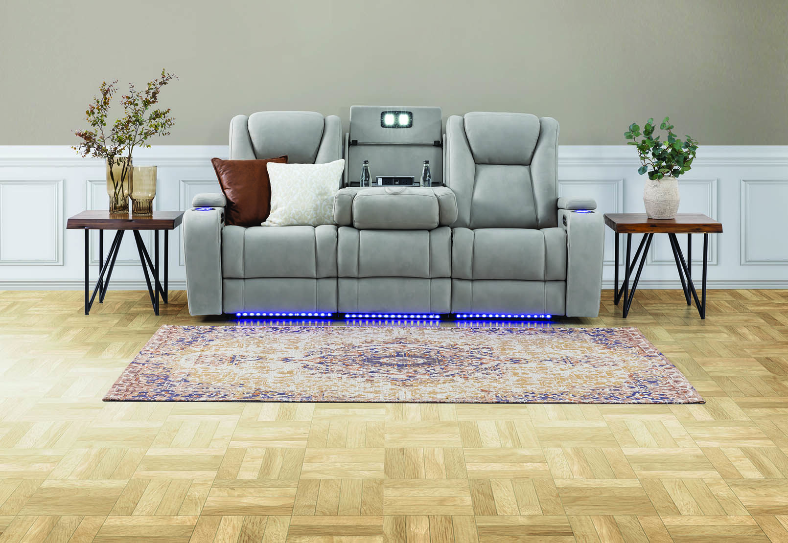 LIGHT GREY SENTINAL MK2 Fabric 3 Seater