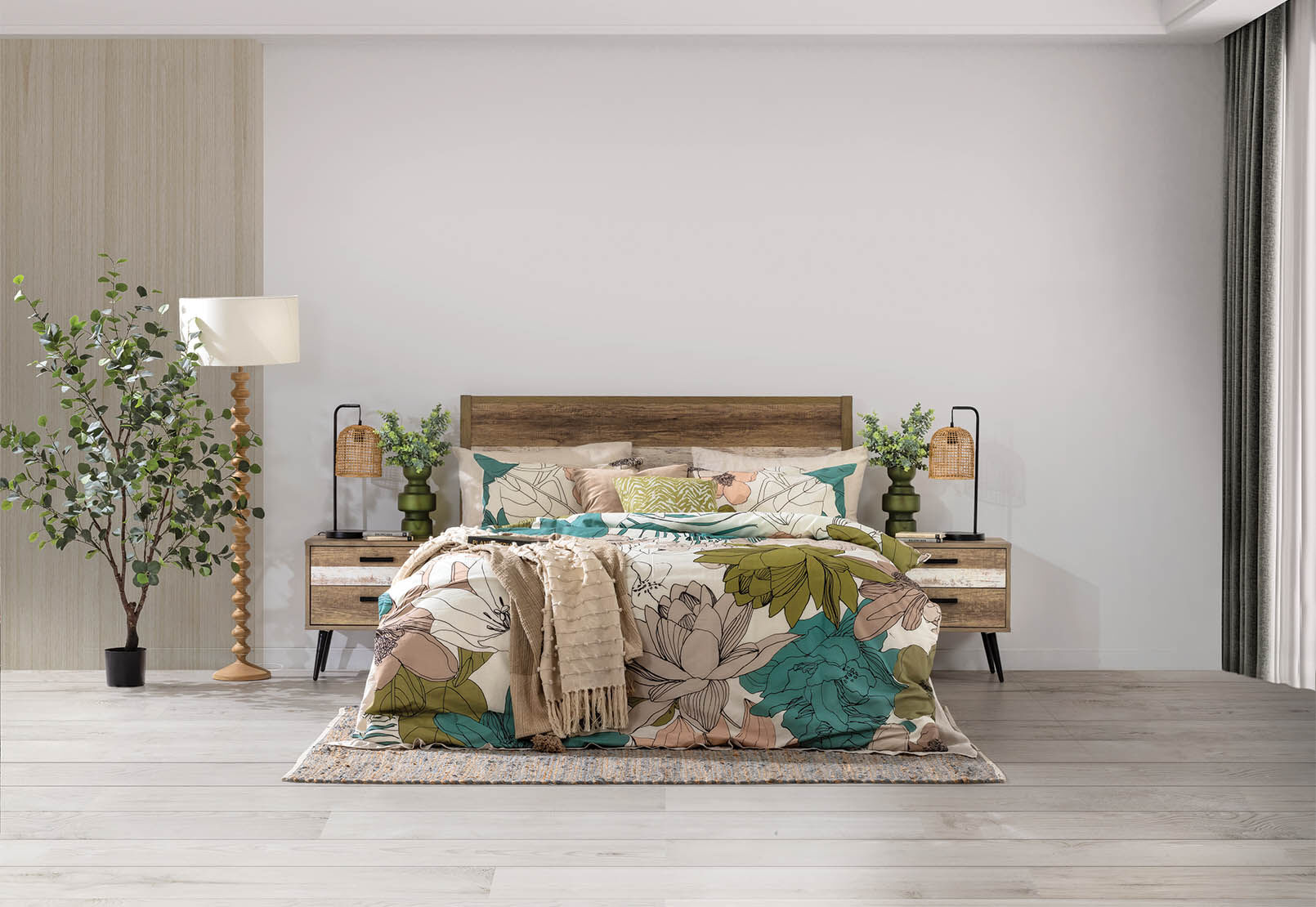TEAL HAILEY King Quilt Cover Set