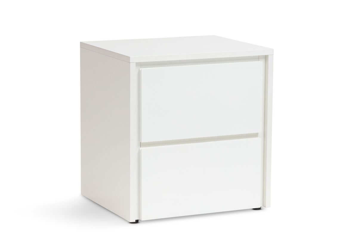 WHITE CALISTO 2 Drawer Bedside