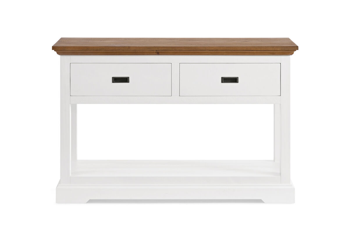 WHITE/DARK PINE CHARLSBOURG SOFA TABLE
