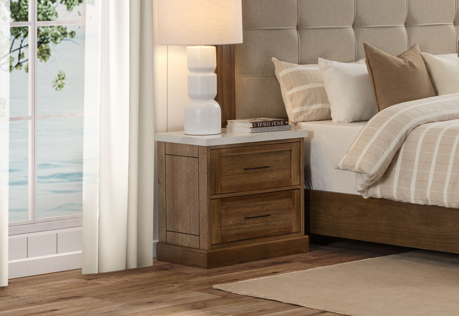 LIGHT OAK MATTEO Bedside Table