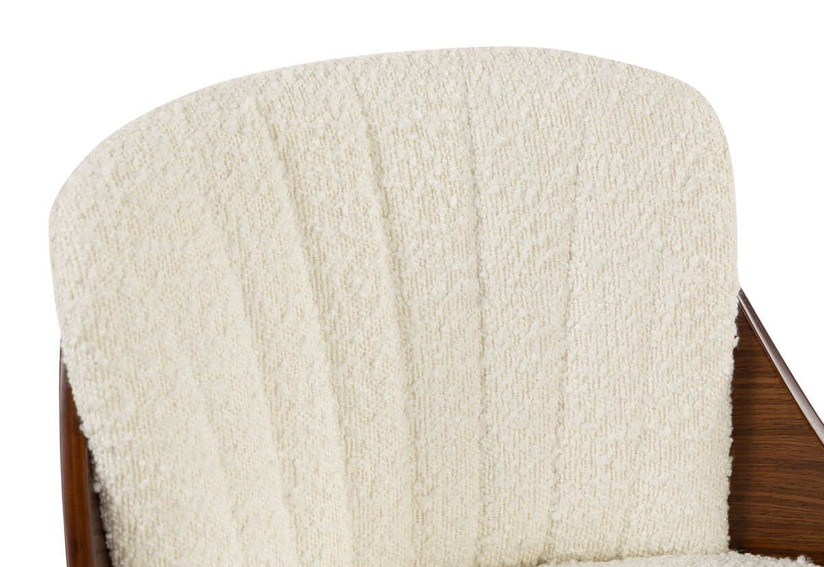WHITE/WALNUT ELECTRA Bar Stool