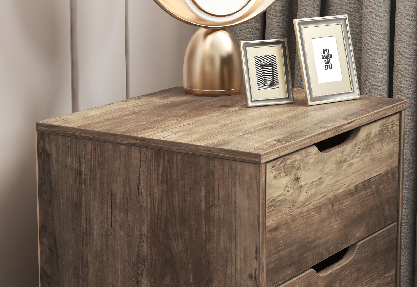 WALNUT WARE 2 Drawer Bedside