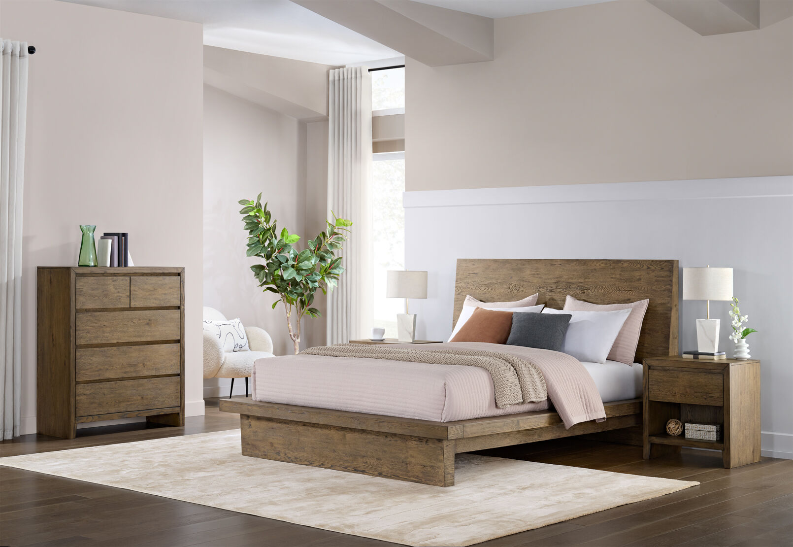 WALNUT DEANDRE King Bed