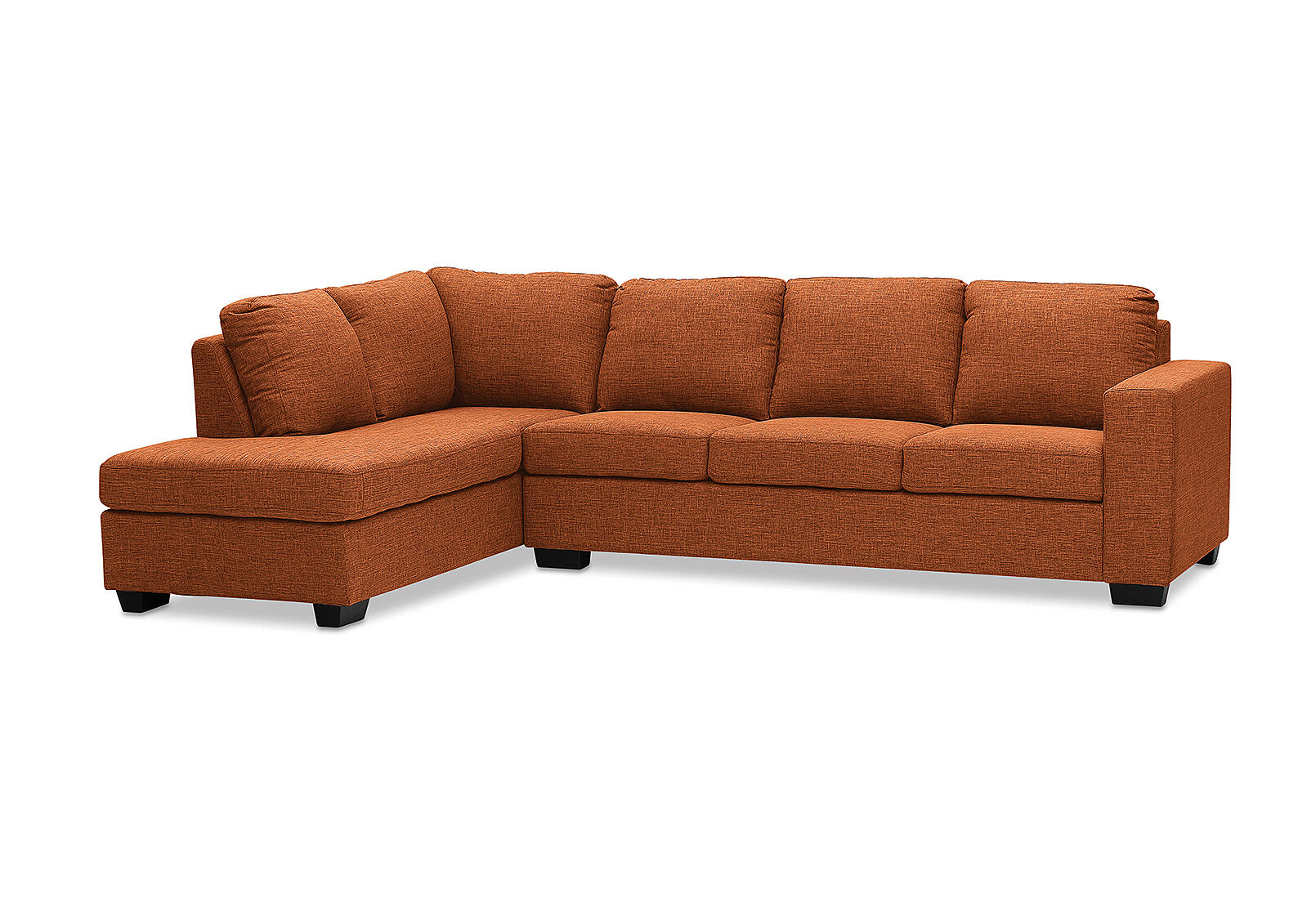 ORANGE BONZA Fabric Corner Lounge with LHF Chaise