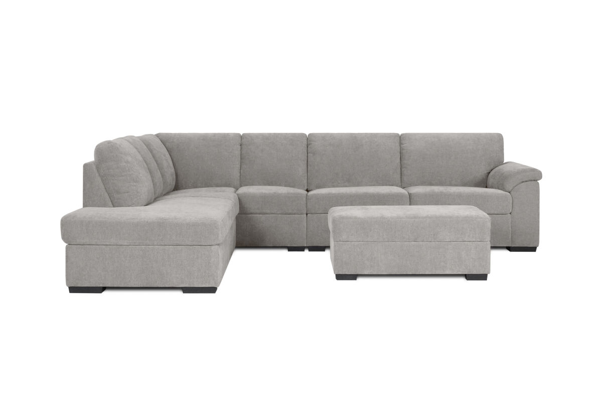 LIGHT GREY FOY FABRIC Corner with LHF Chaise