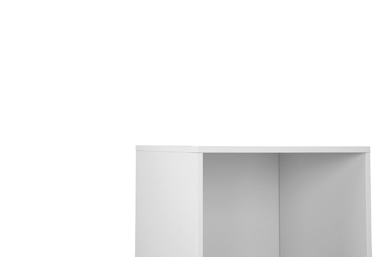 WHITE/NATURAL HUFF 3 Cube Bookshelf