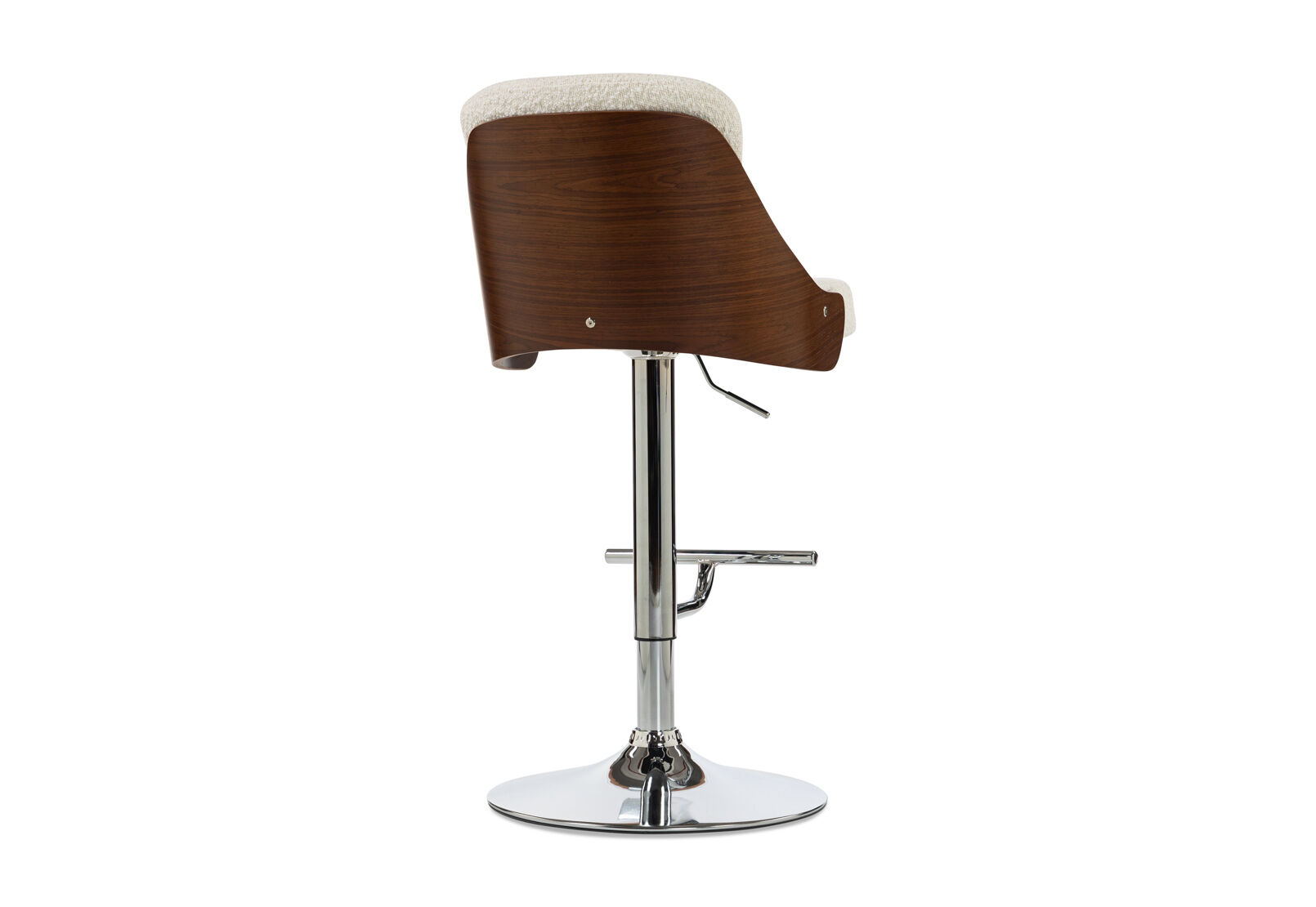WHITE/WALNUT ELECTRA Bar Stool