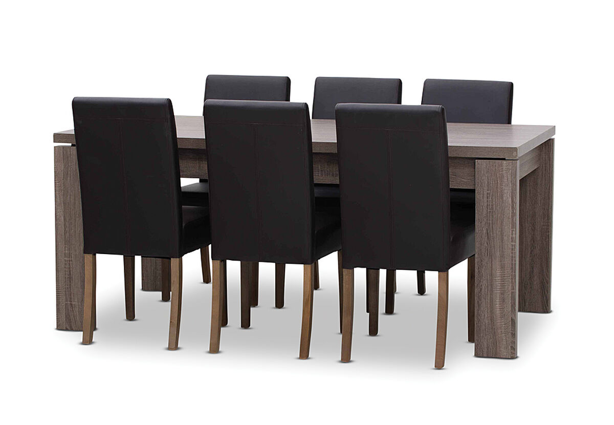 CHOCOLATE MAJESTY AND TRIUMPH 7 Piece Dining Suite