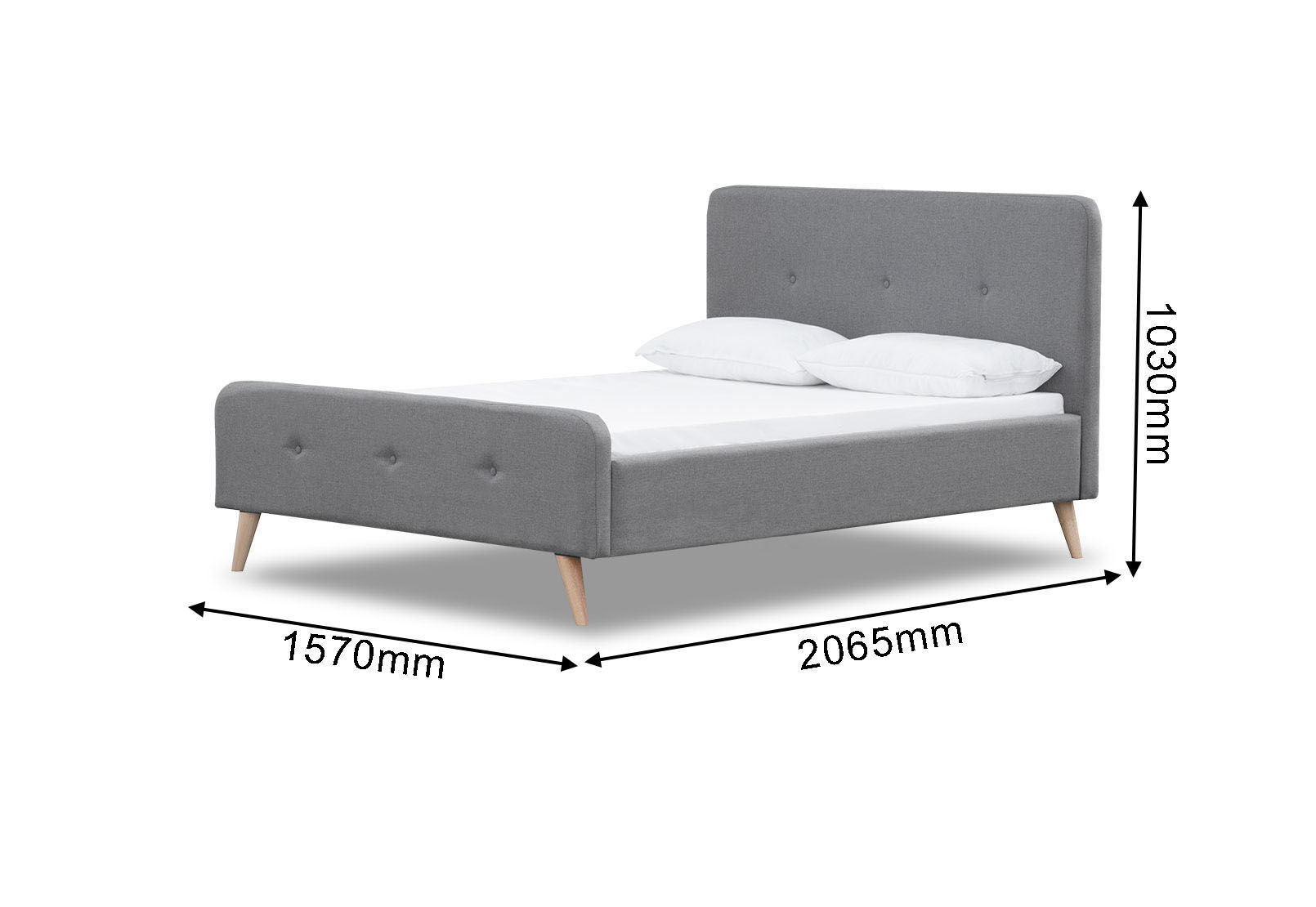 GREY RAINEY Queen Bed