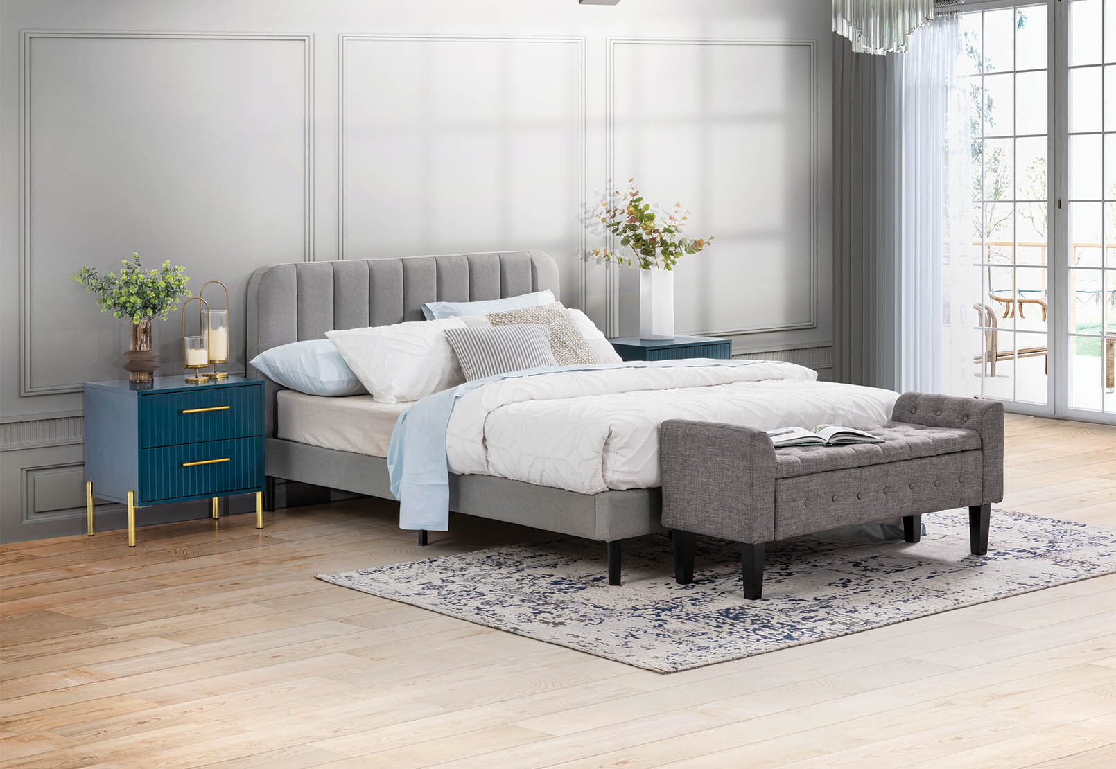 TEAL DELGADO Teal 2 Drawer Bedside