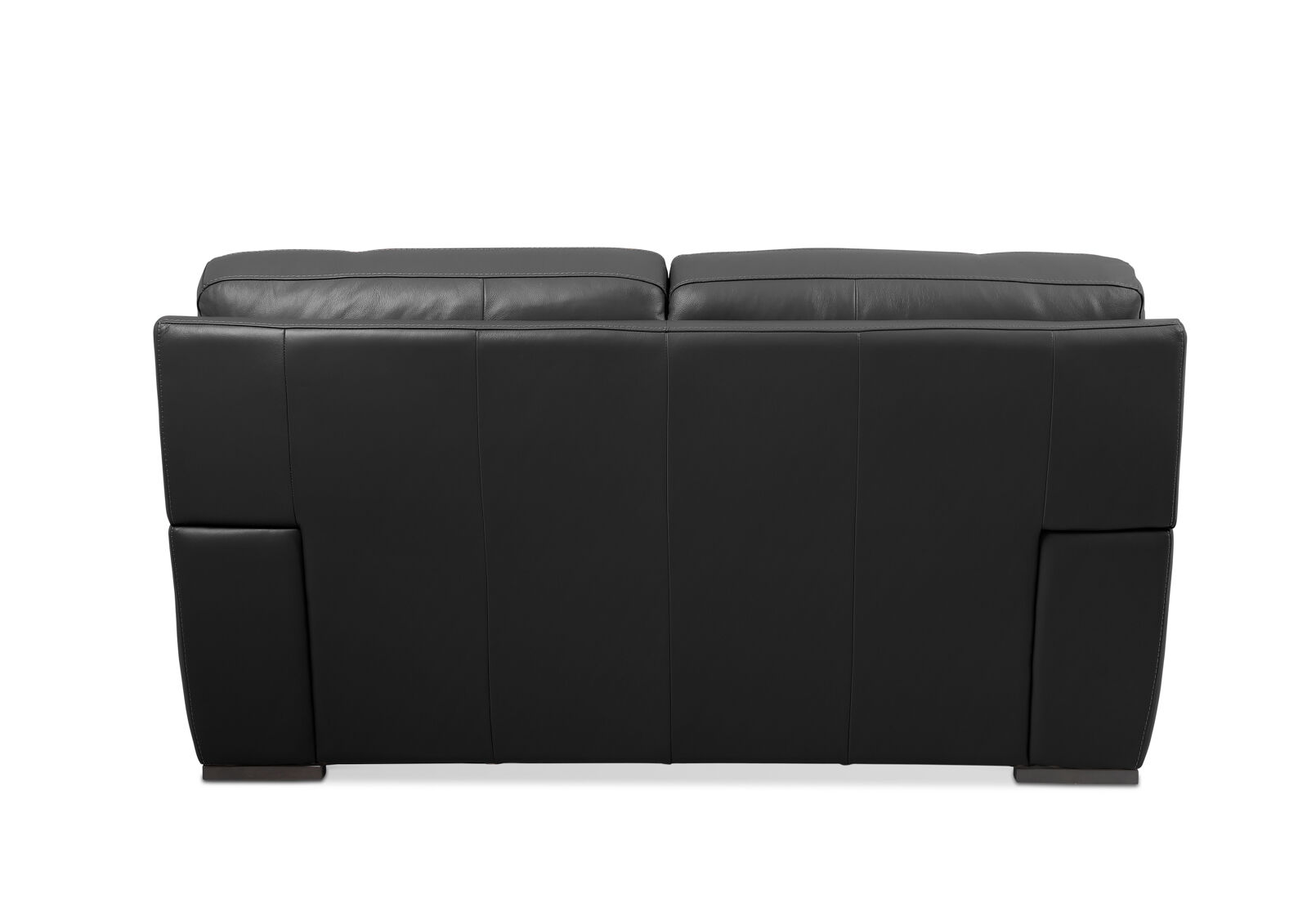 BLACK WILCOT LEATHER 2 Seater Sofa