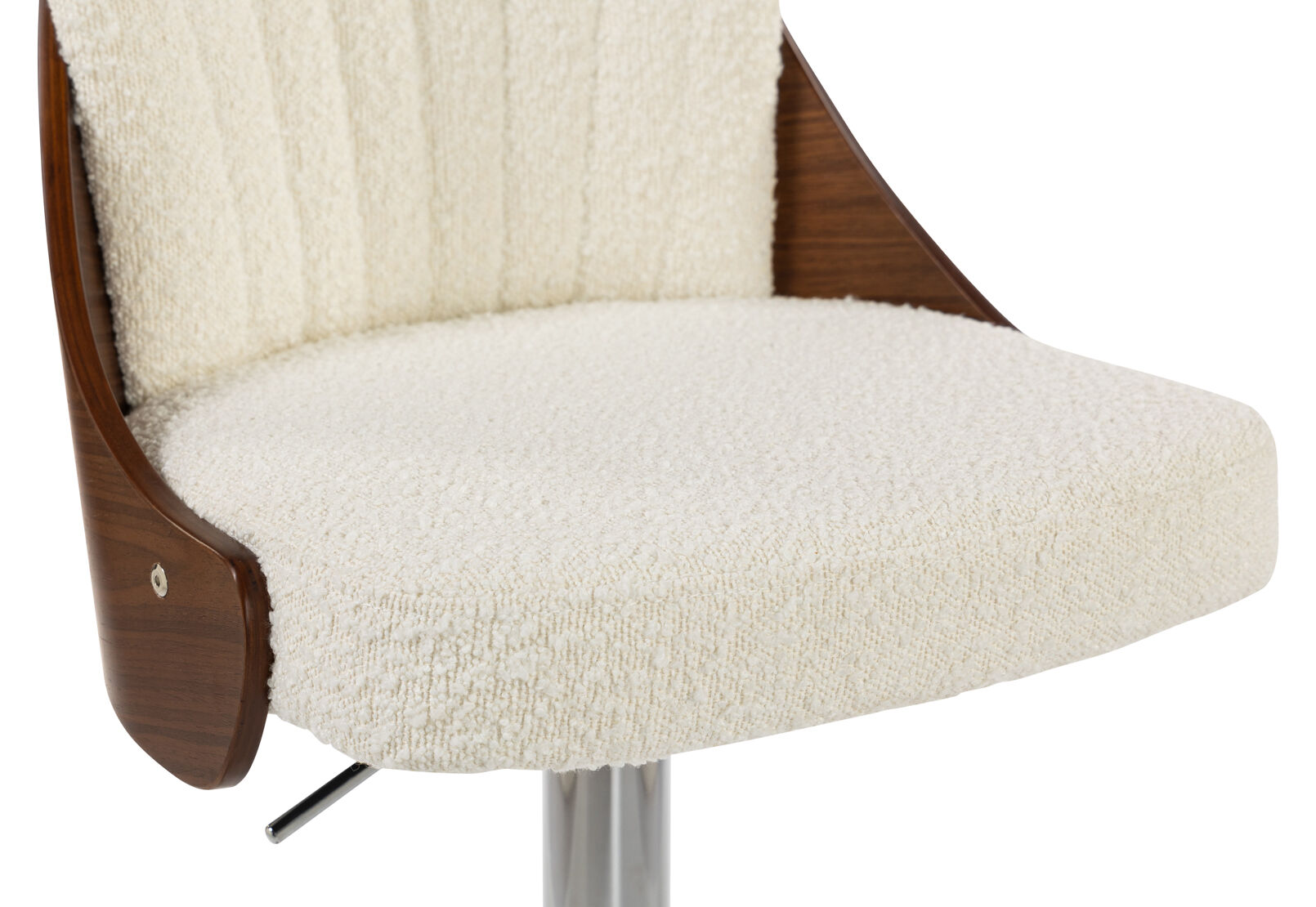 WHITE/WALNUT ELECTRA Bar Stool