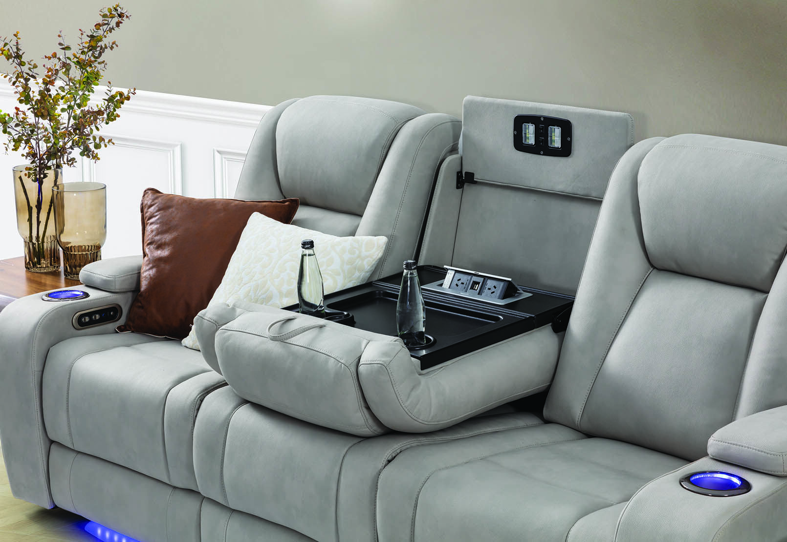 LIGHT GREY SENTINAL MK2 Fabric 3 Seater