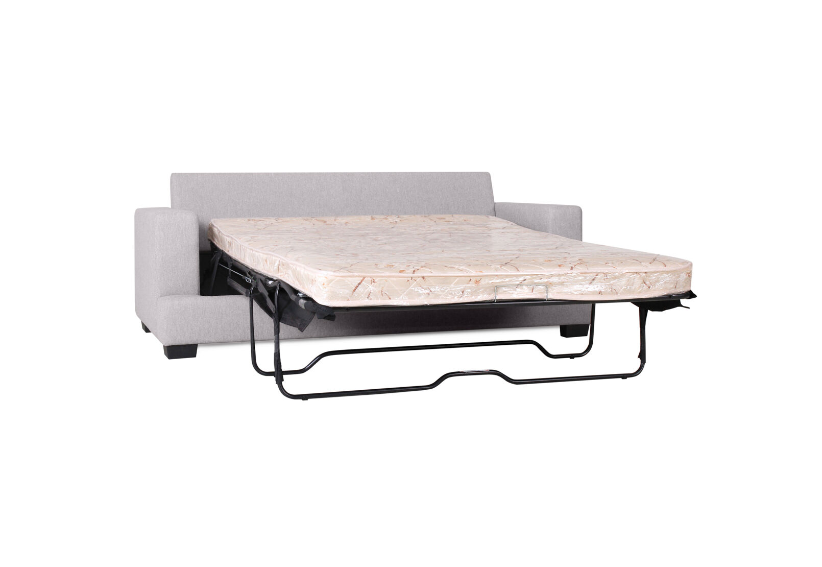 LIGHT GREY CALEY FABRIC Double Sofa Bed
