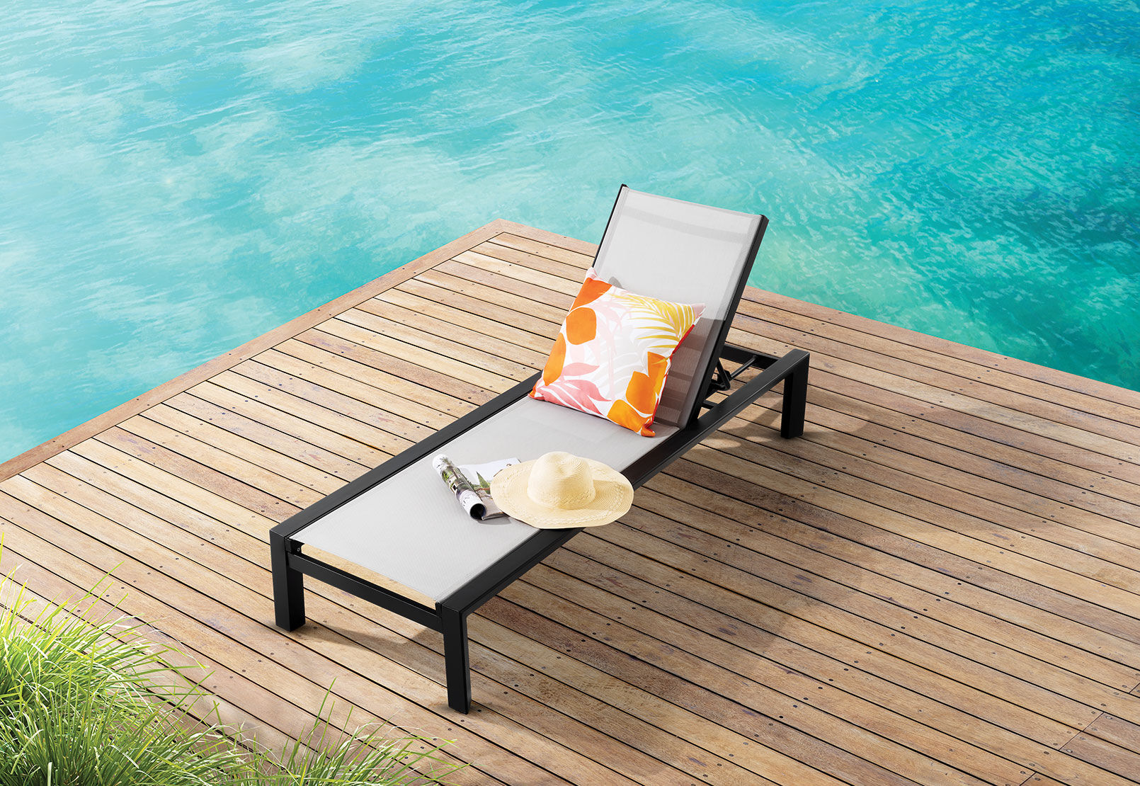 CHARCOAL BOHDI Outdoor Sunlounge