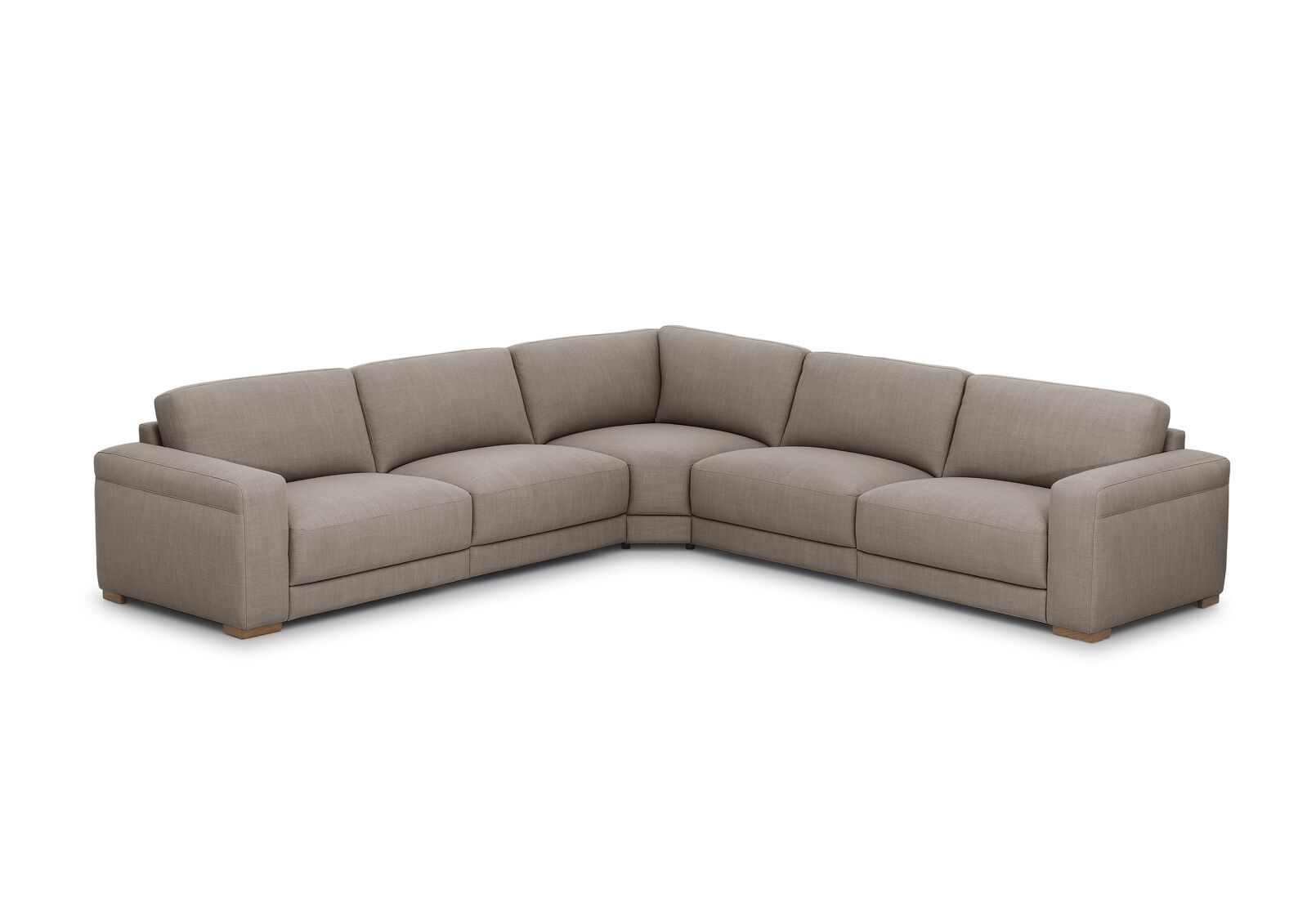 TAUPE LEONE FABRIC 5 Seater Corner Lounge