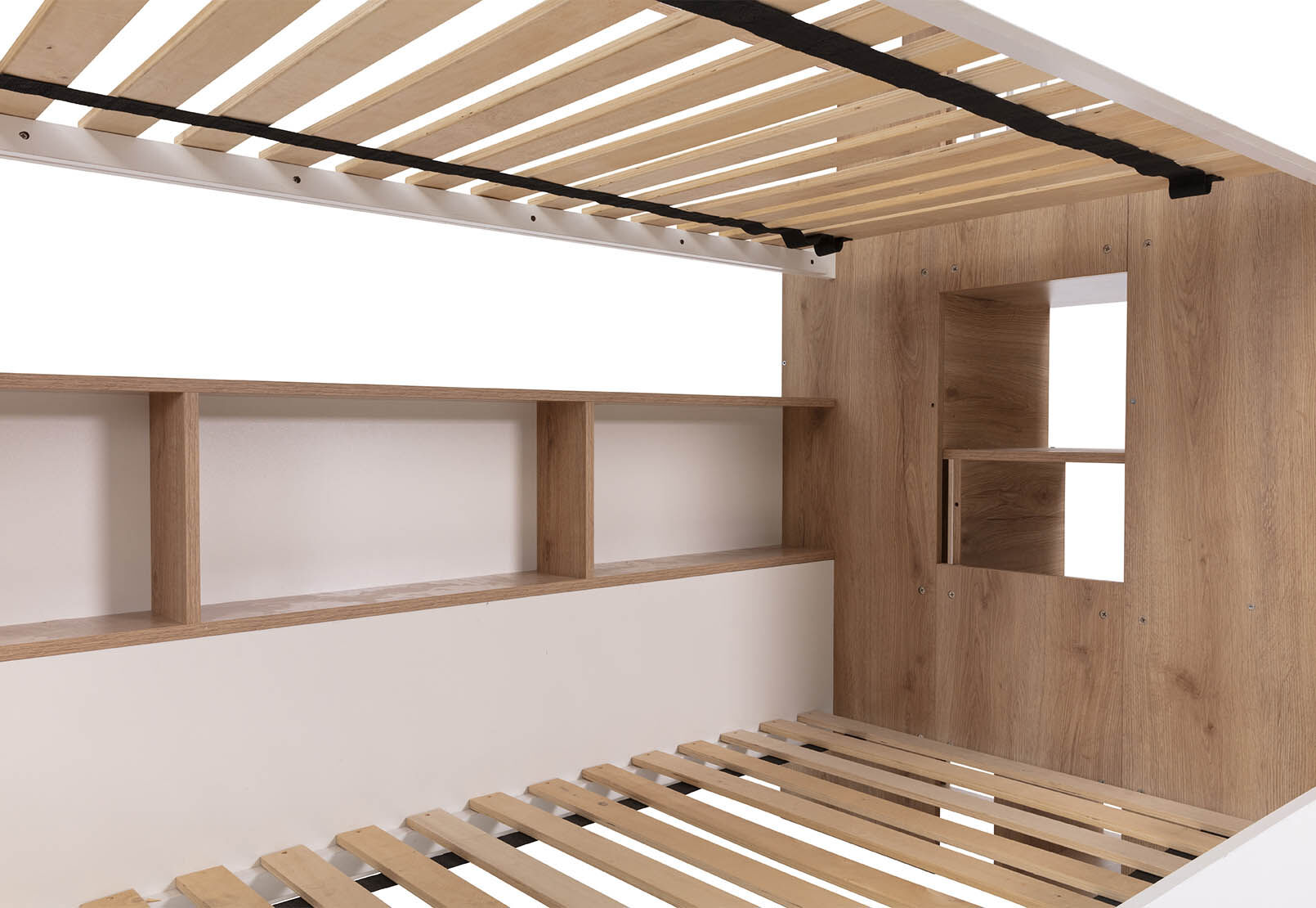 WHITE/NATURAL RYU Double Bunk Bed