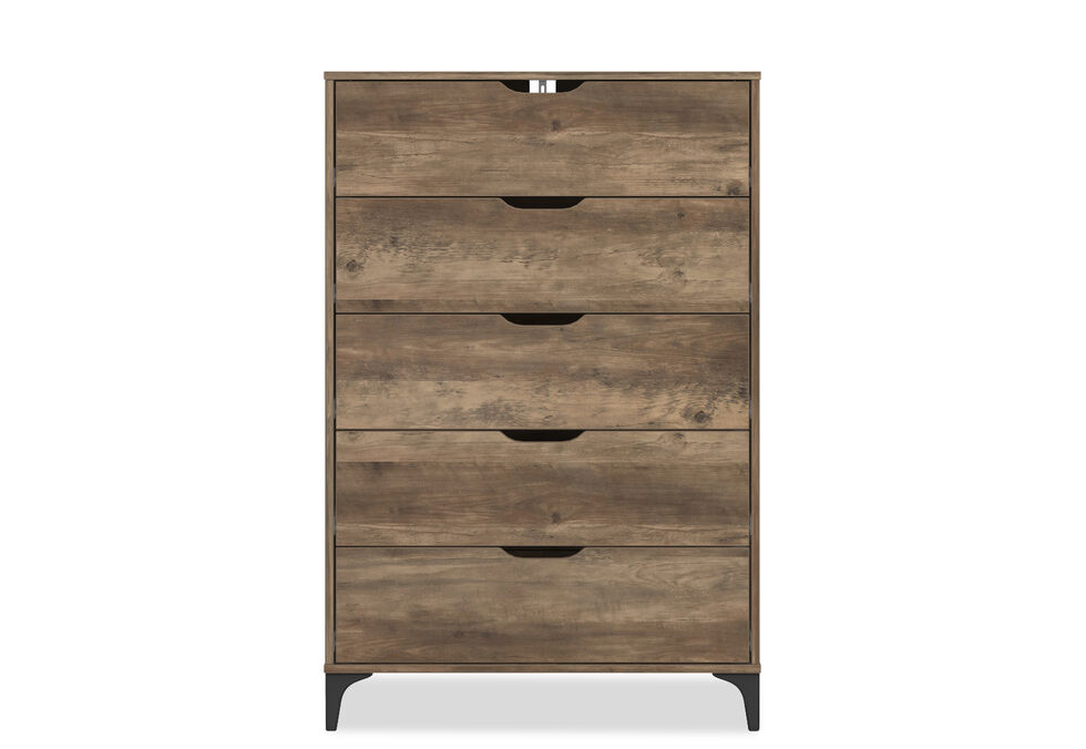 WALNUT WARE 5 Drawer Tall Chest