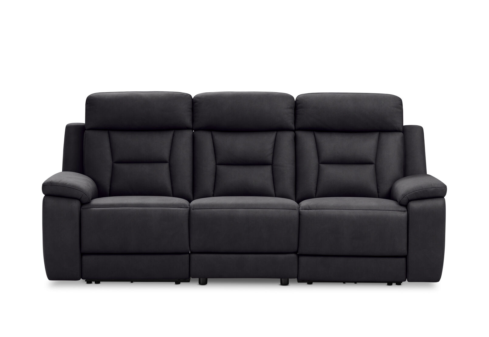 BLACK NOVAK FABRIC 3 Seater