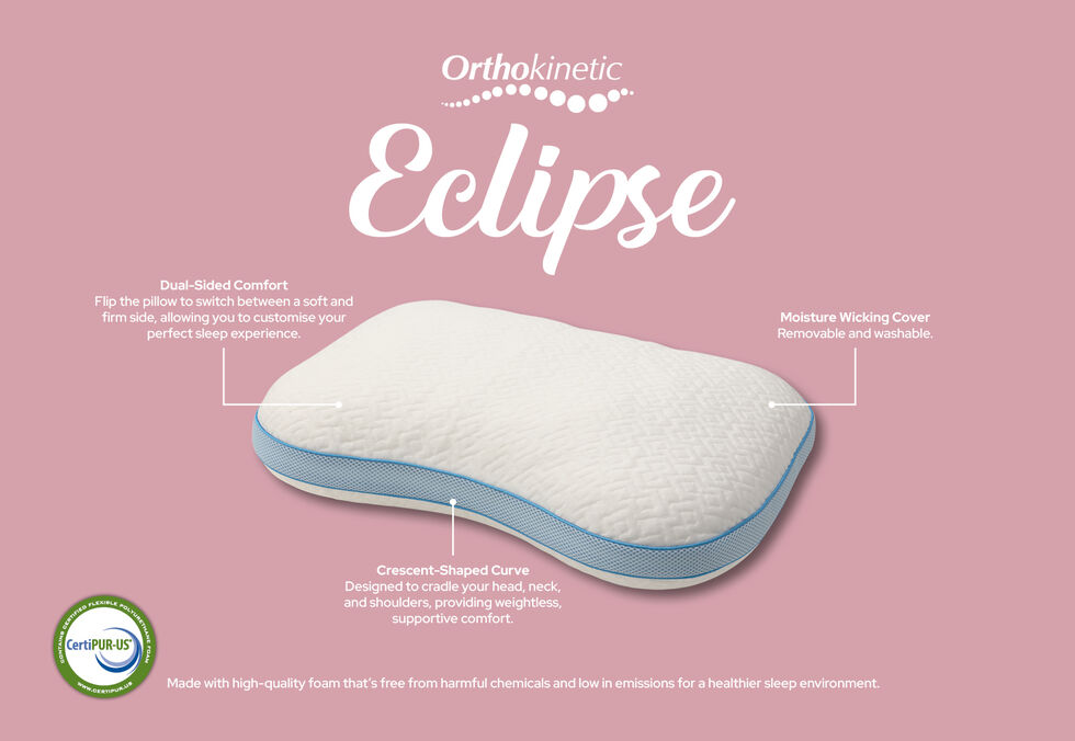 WHITE ORTHOKINETIC Eclipse High Profile Pillow