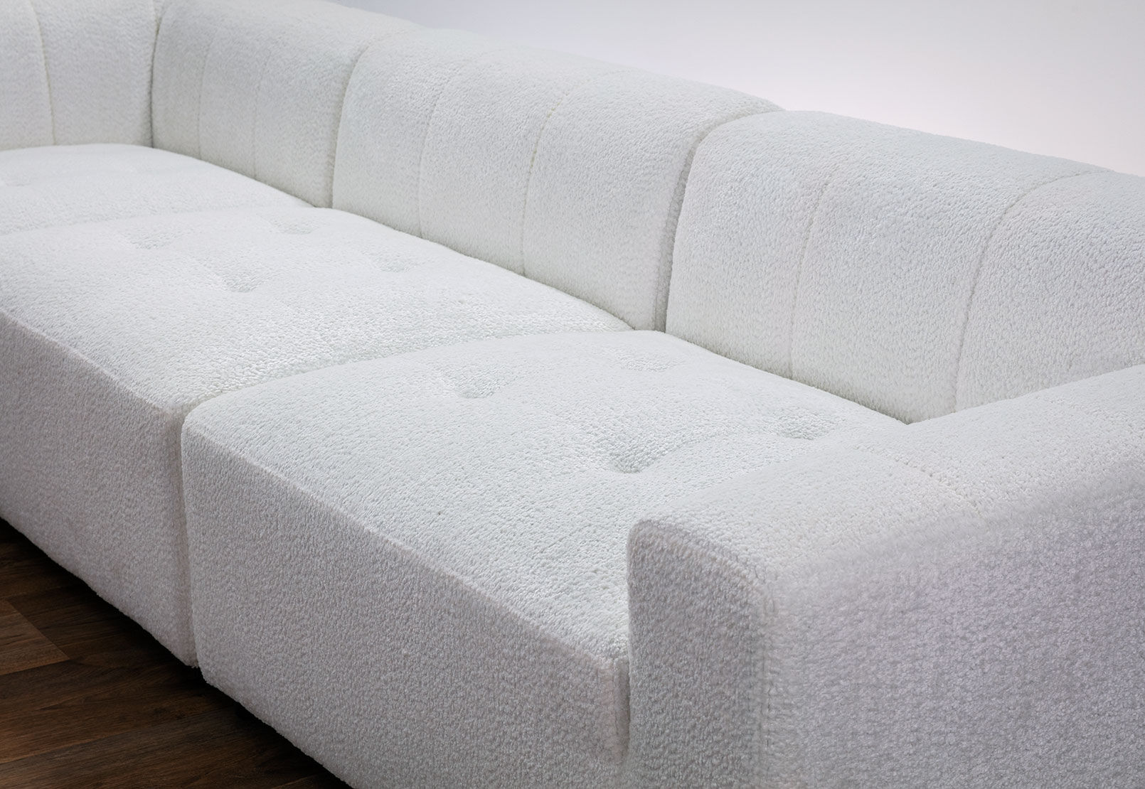 White fabric lounge store