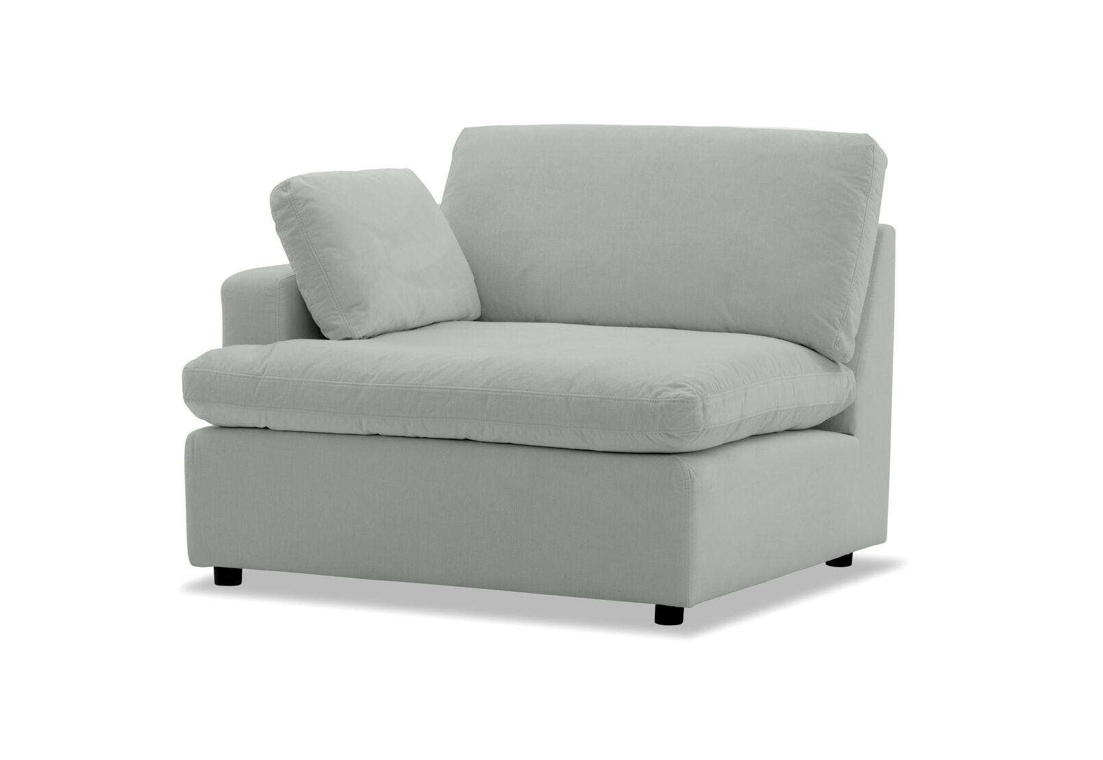 LIGHT GREY SUNNI FABRIC Modular Left Hand Facing Chair