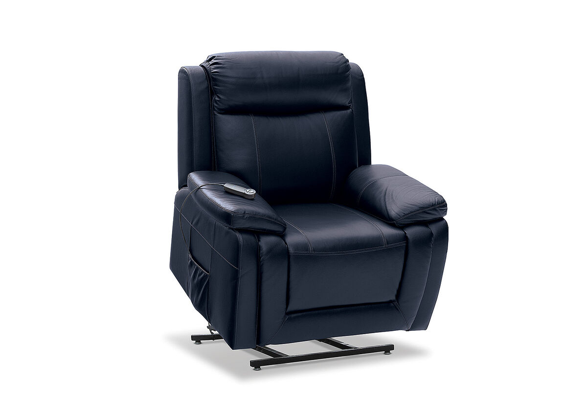 BLUE SAN MARCO Leather Electric Lift Chair