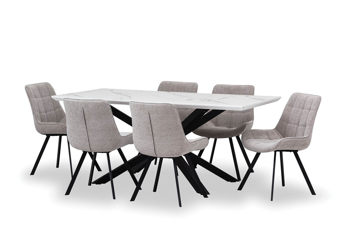 GREY ARABELLA 7 Piece Dining Suite
