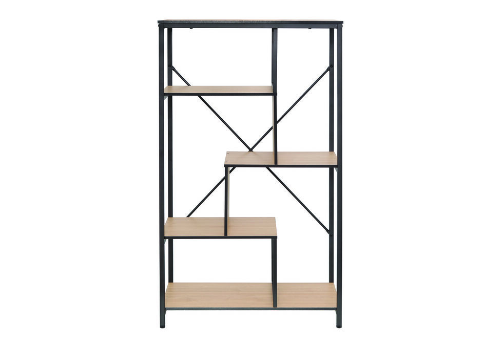 NATURAL/BLACK RANDOLPH 4 Tier Bookcase