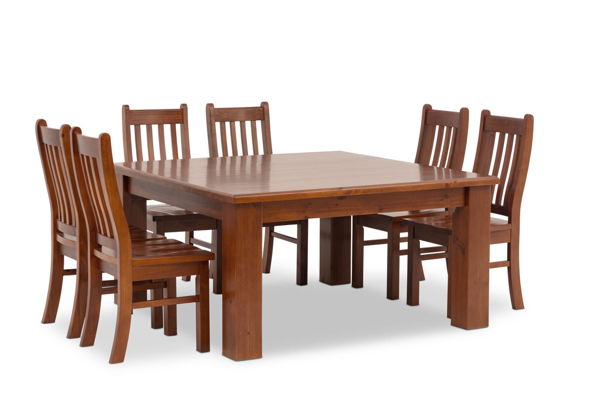 RUSTIC CALLAGHAN 9 Piece Square Dining Suite